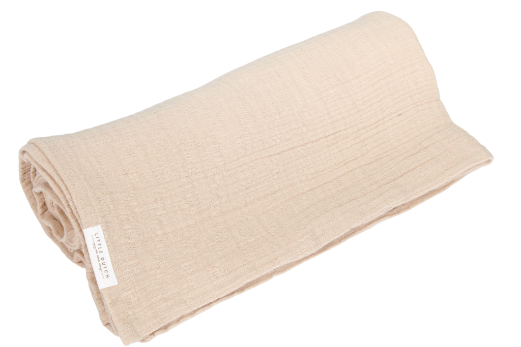 Swaddle doek Hydrofiel 120x120 Beige - Villa Uk